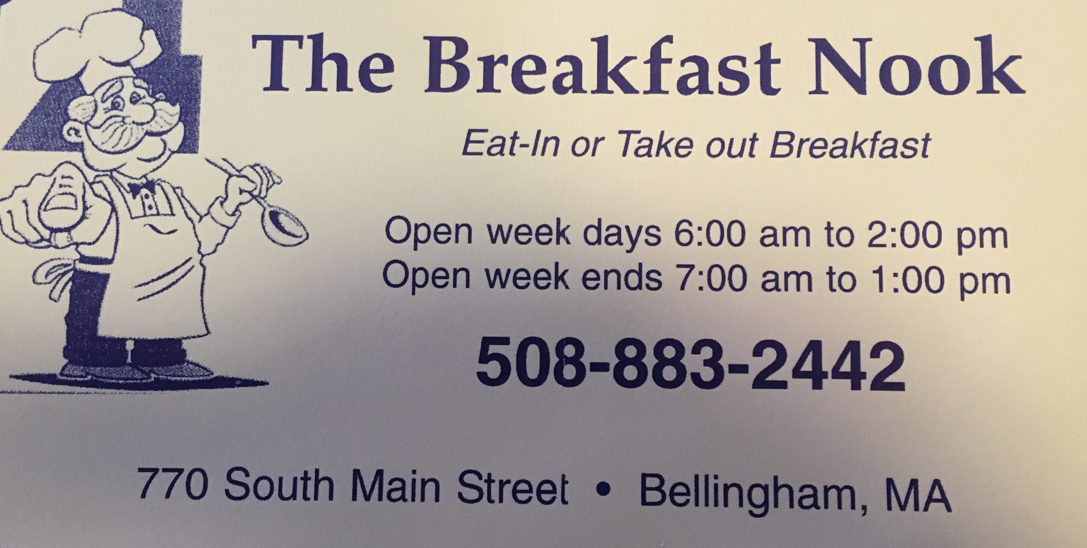 The Breakfast Nook – Bellingham MA